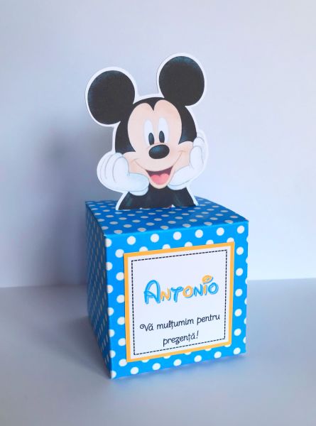 Cutii marturii botez Mickey mouse - casafelicitarilor | Crafty
