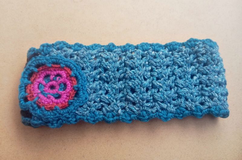 Banda bandana bentita de par crosetata albastra - sarmis | Crafty