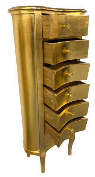 Comoda Rococo din lemn masiv auriu - Deko | Crafty